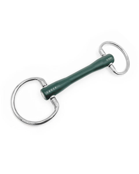 Fager Nicole Fixed Cheek Bit - Soft Rubber Straight Bar